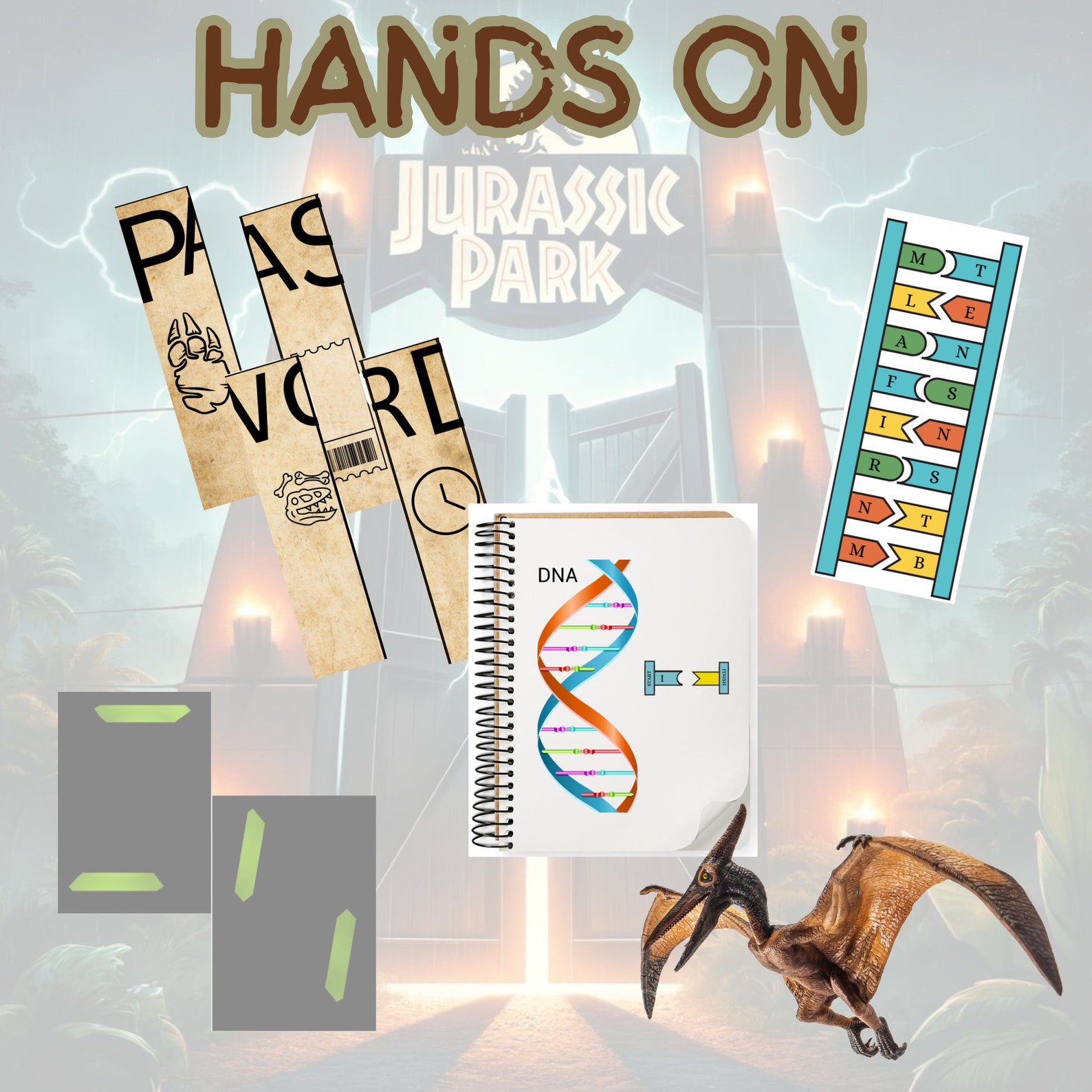 Escape Jurassic Park Printable Escape Room Kit, Perfect for Parties & Family Game Night Dinosaur ...
