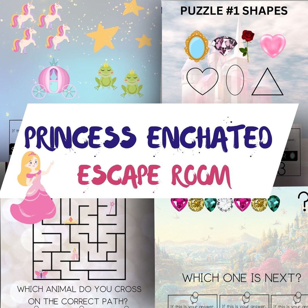 Princess Enchanted Escape Room for Kids, Printable Christmas, Escape ...