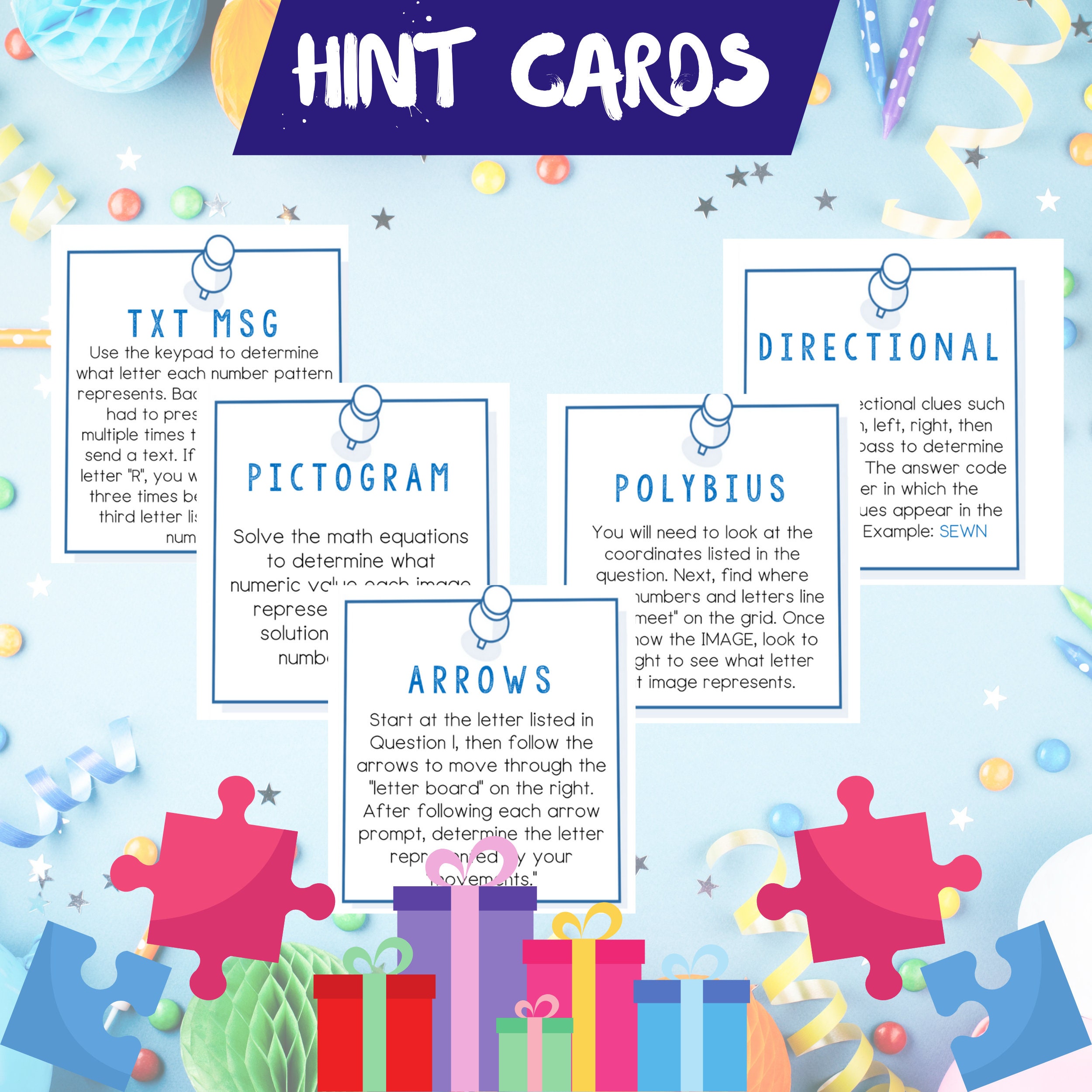 The Great Birthday Party Mystery: Printable Escape Room Game for Kids 7 ...