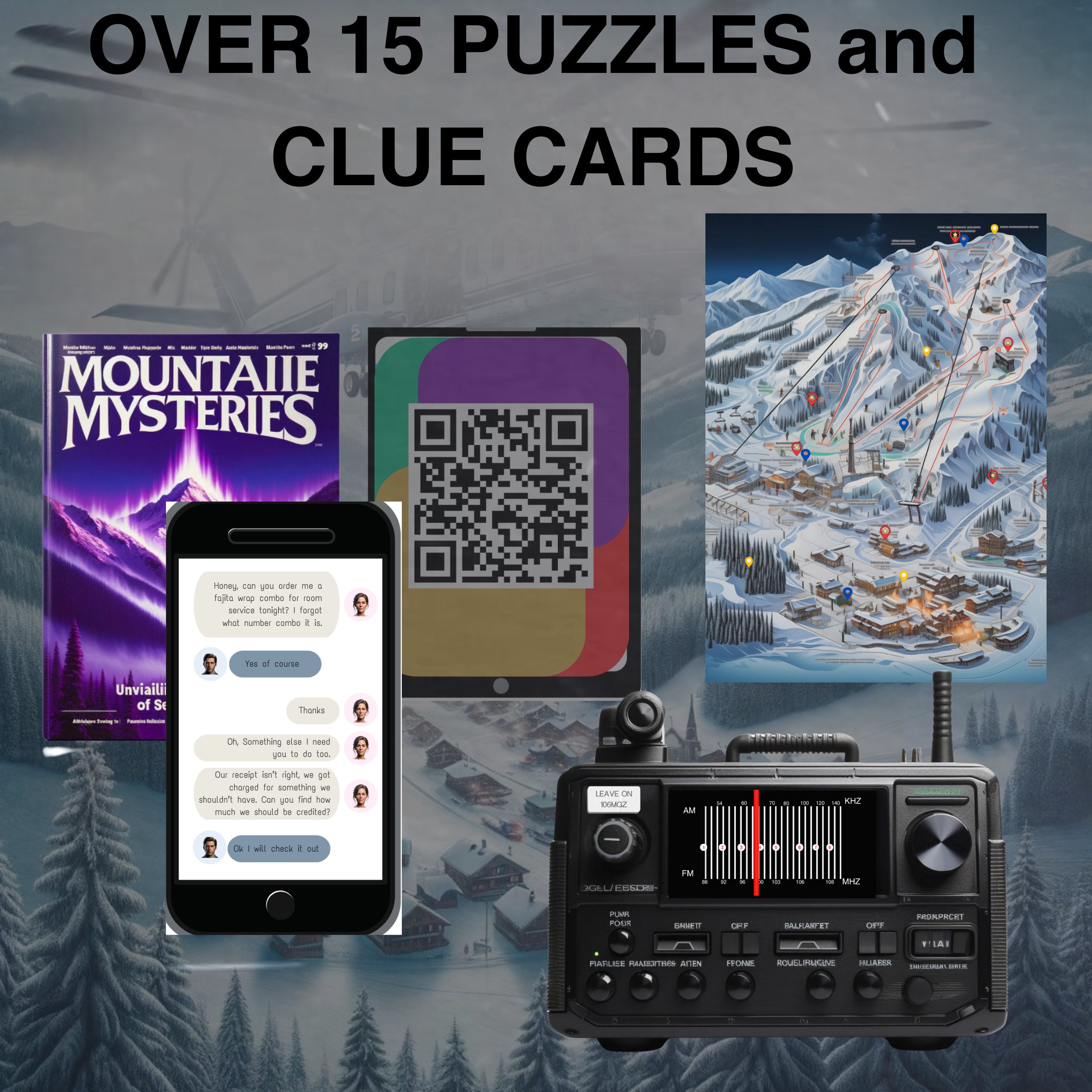 TRAPPED IN a Ski Resort Printable Escape Room Instant Download Escape ...