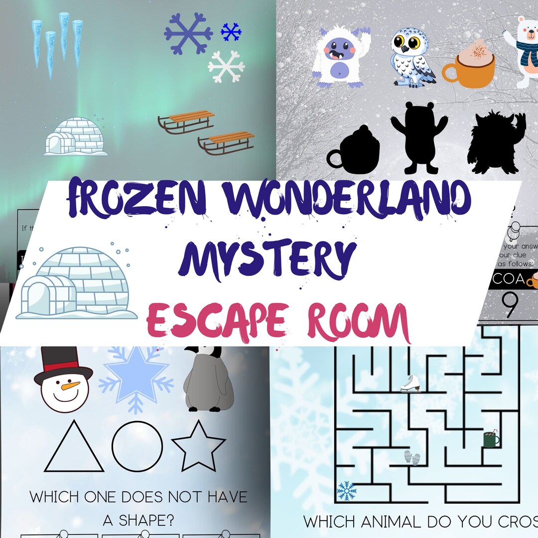 Frozen Wonderland Escape Room for Kids, Printable Christmas, DIY Escape ...