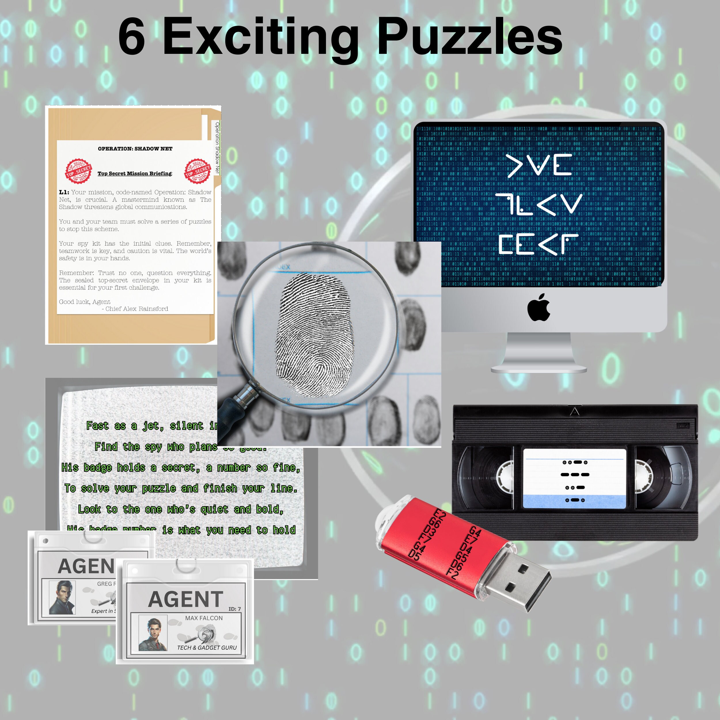 Operation Shadow Net Printable Spy-themed Escape Room Game Instant ...