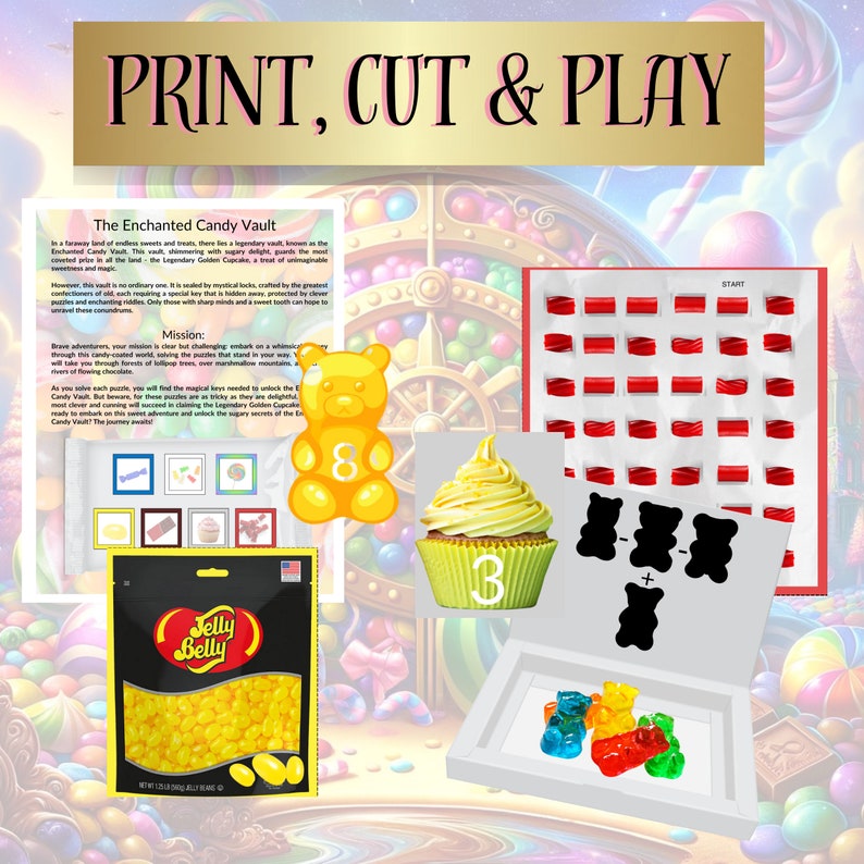 The Enchanted Candy Vault Escape Room Printable Puzzles 6&up Instant ...