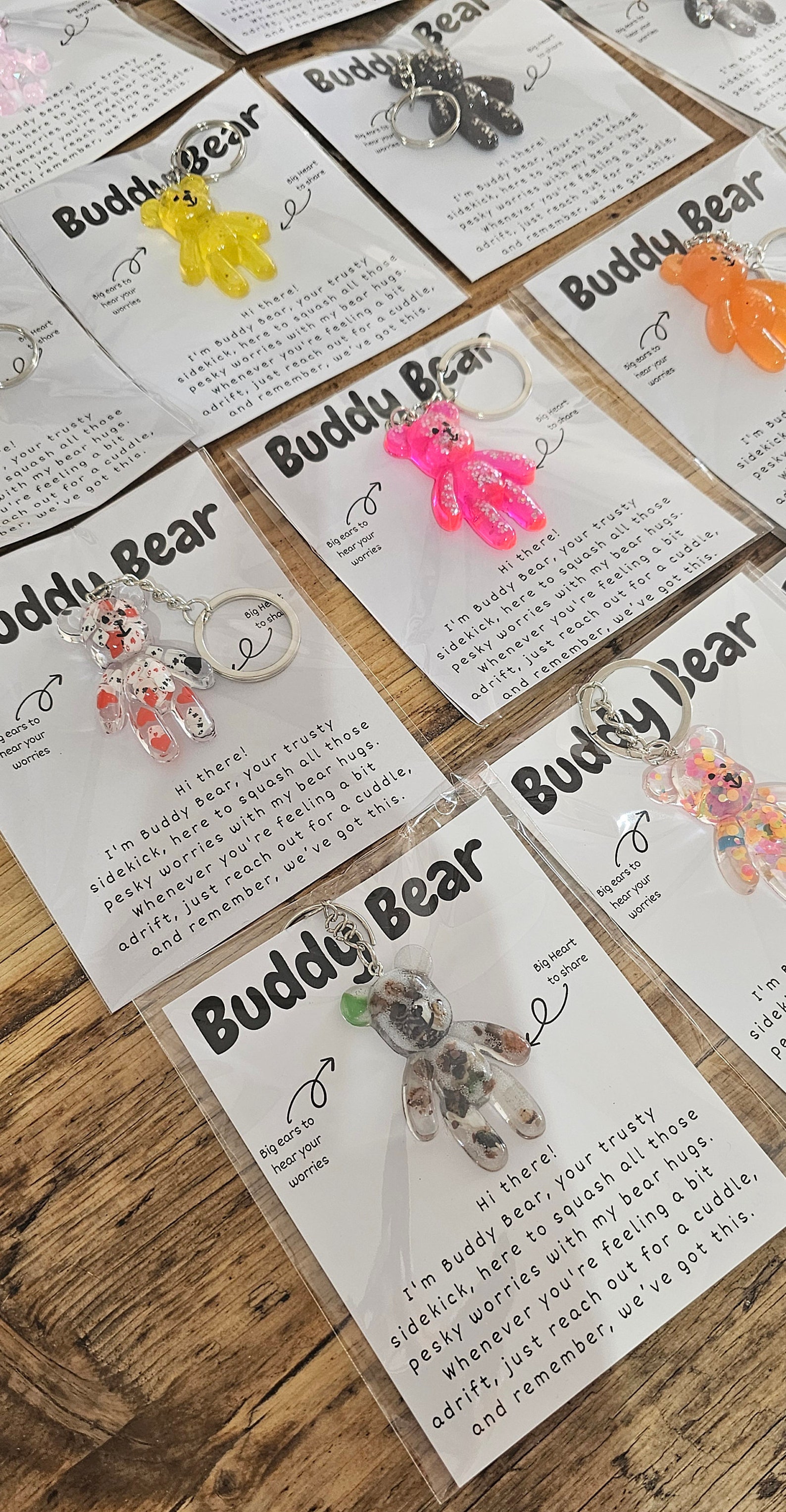 Buddy Bear, Worry Bear, Anxiety Relief, Wedding Favour, Resin Teddy ...