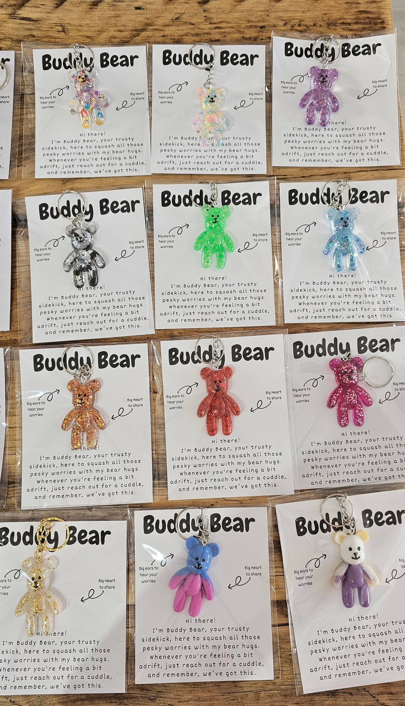 Buddy Bear, Worry Bear, Anxiety Relief, Wedding Favour, Resin Teddy ...
