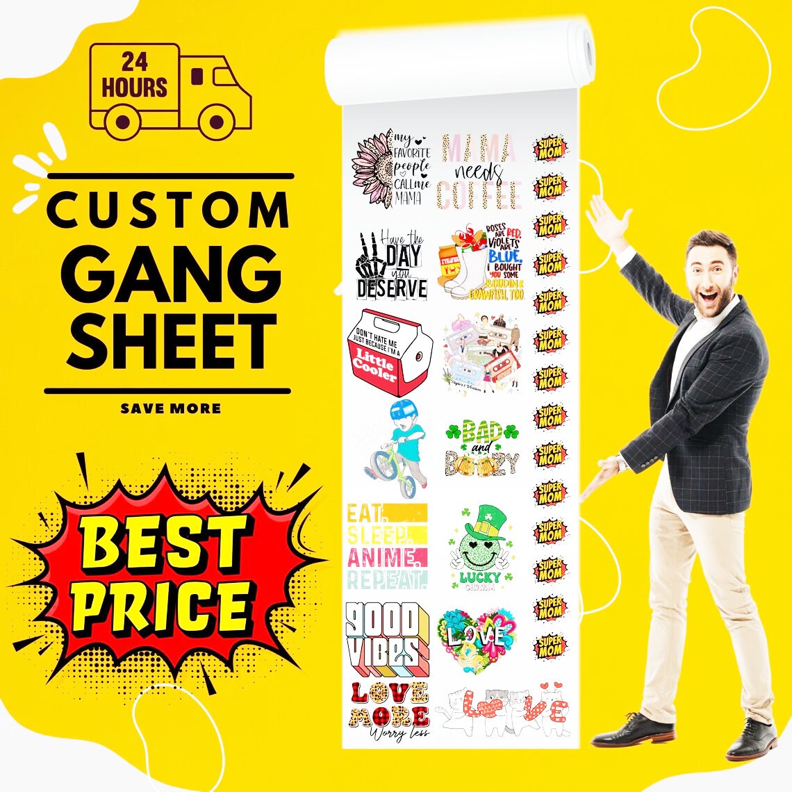 DTF Transfer, Custom DTF Print, Custom Gang Sheet, Custom Heat Transfer ...