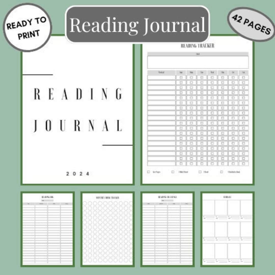 Printable Reading Tracker Journal, Reading Log, Book Tracker, Book ...