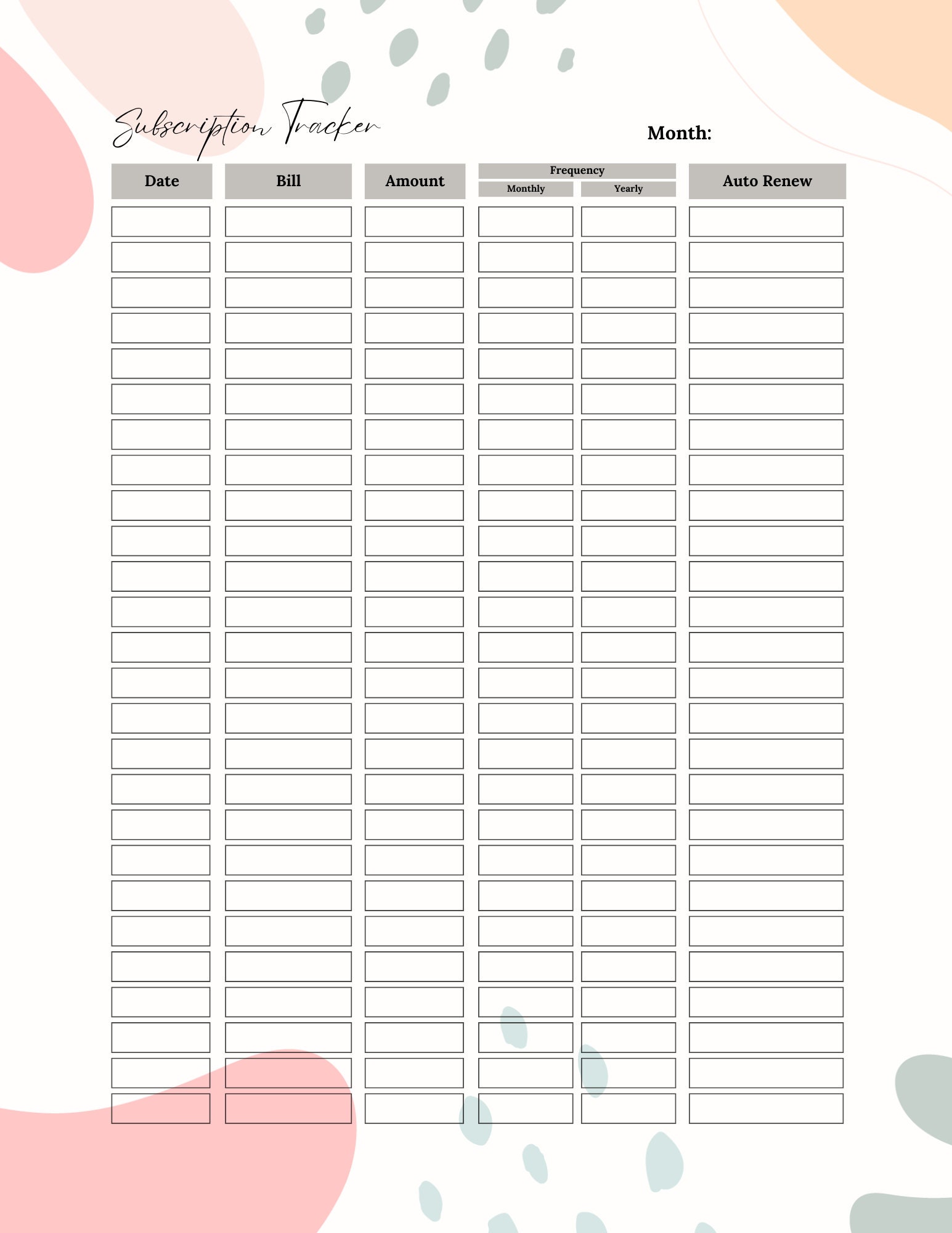 Printable Budget Planner, Money Management Tracker, Payment Schedule ...