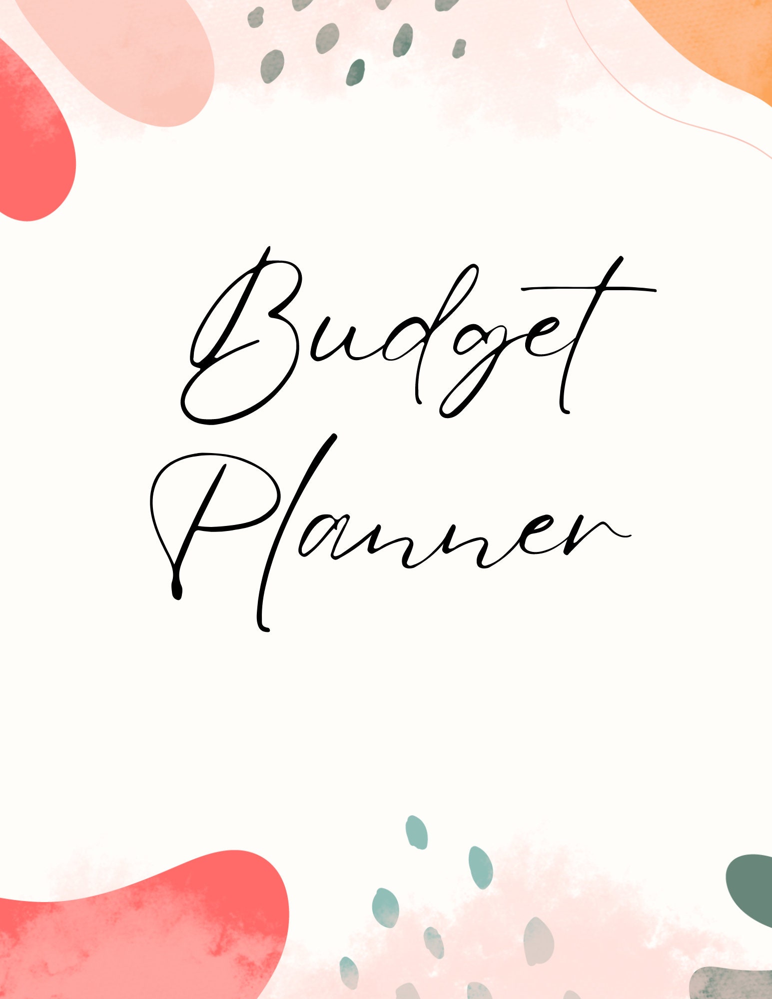 Printable Budget Planner, Money Management Tracker, Payment Schedule ...