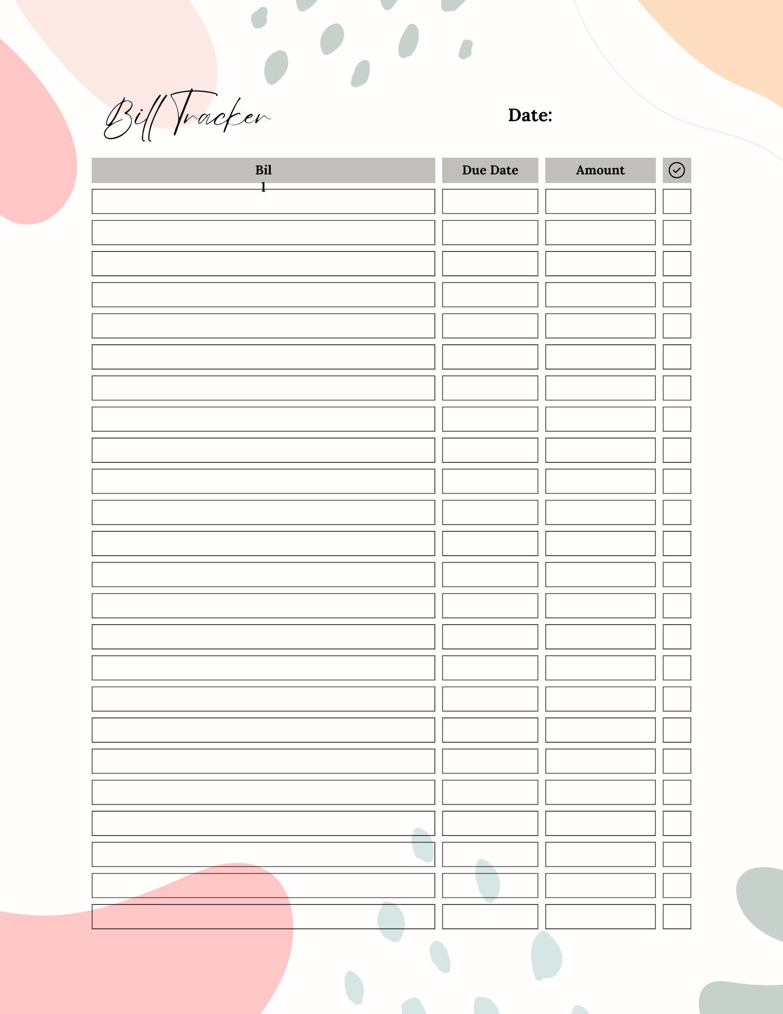 Printable Budget Planner, Money Management Tracker, Payment Schedule ...