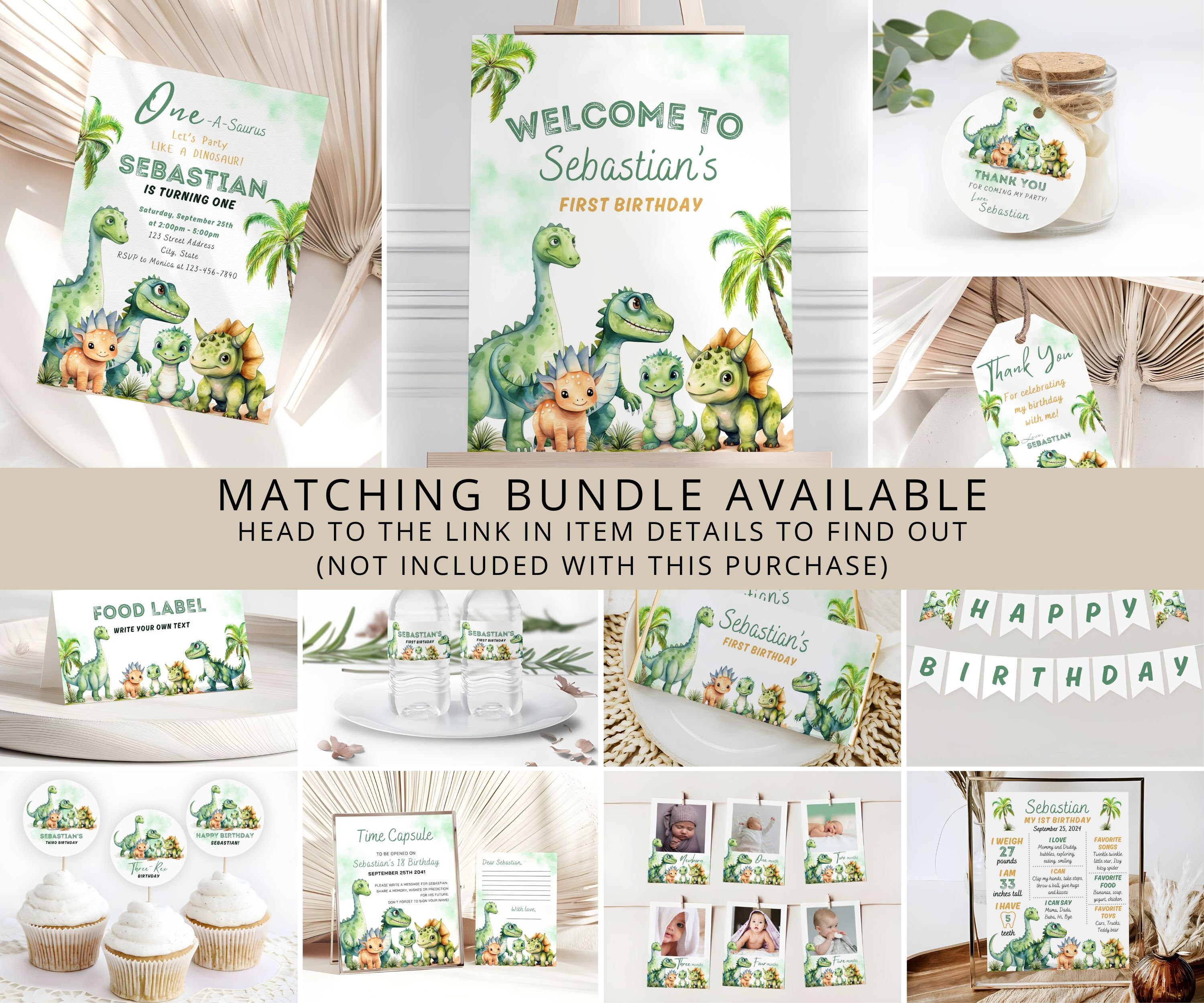 Editable Dinosaur Birthday Welcome Sign Template, Kids Dino Party Decor ...