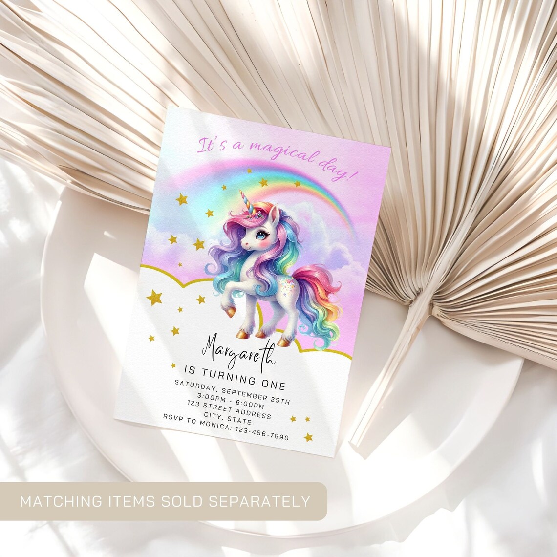 Editable Unicorn Thank You Tag, Magical Day Birthday Favor Tags ...