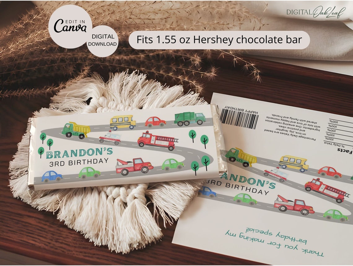 Editable Transportation Chocolate Bar Wrapper, Candy Wrapper Template ...