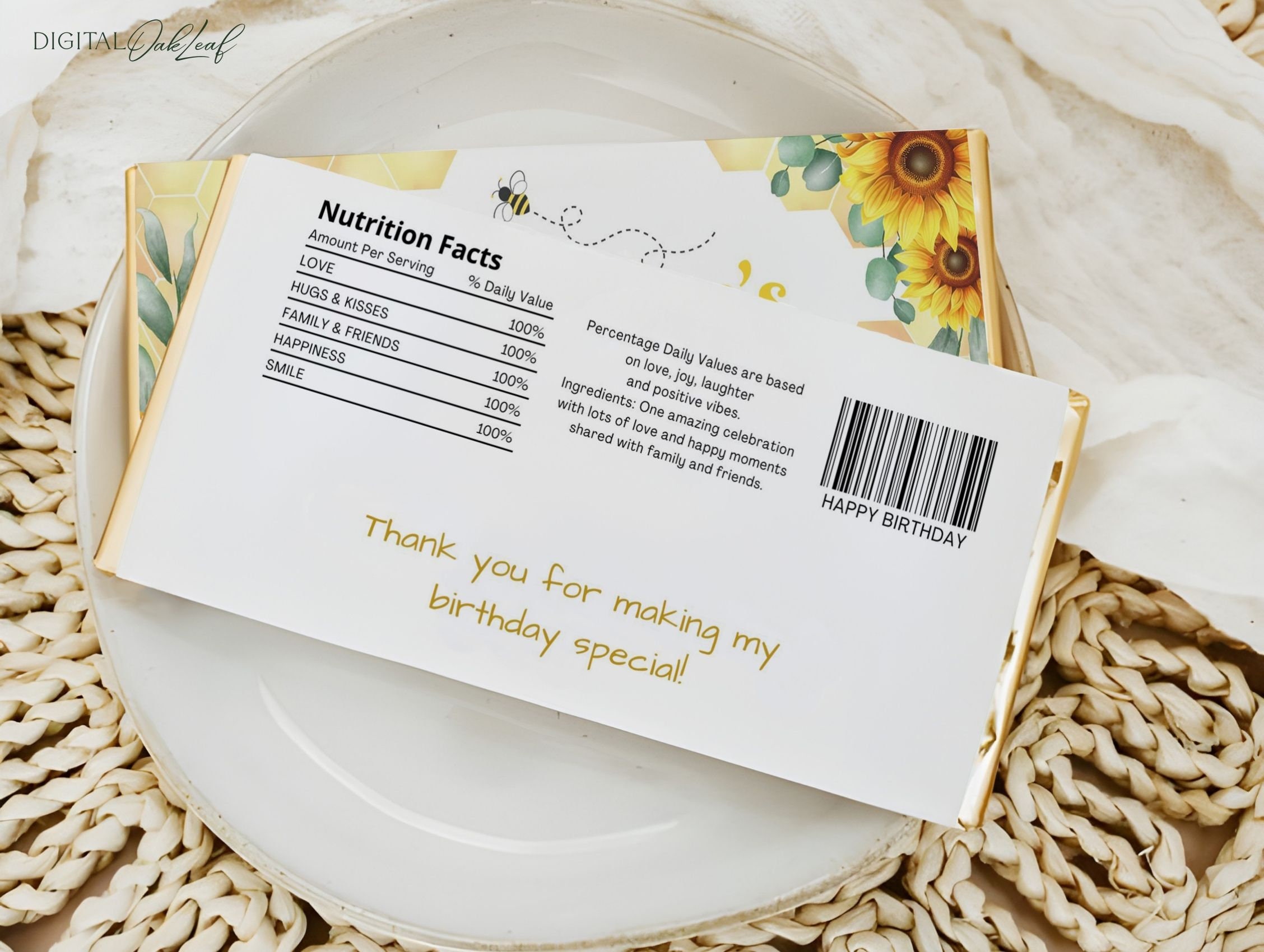 Editable 1st Bee-day Chocolate Bar Wrapper, Candy Wrapper Template ...