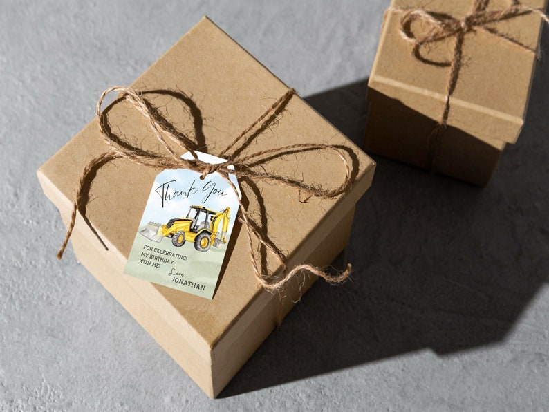 Loader Tractor Birthday Party Invitation, Editable Excavator Invite ...