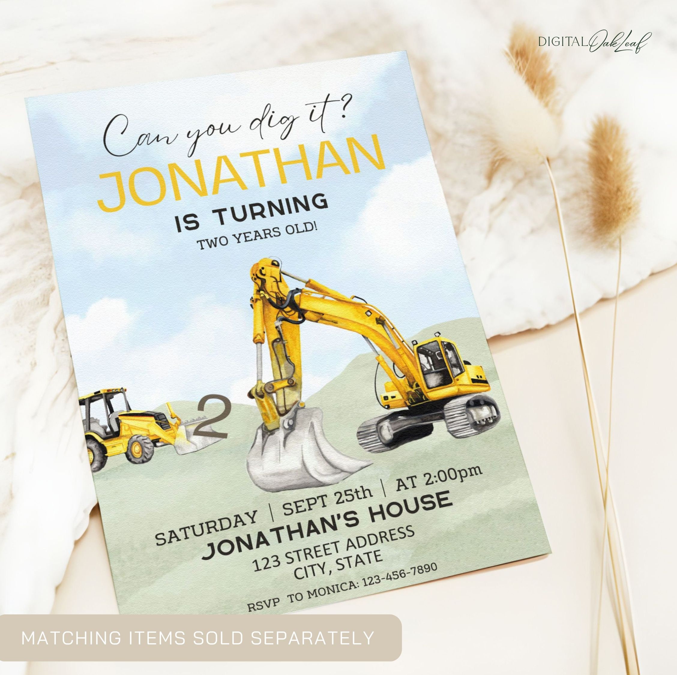 Editable Construction Food Label, Excavator Birthday Party Food Tent ...