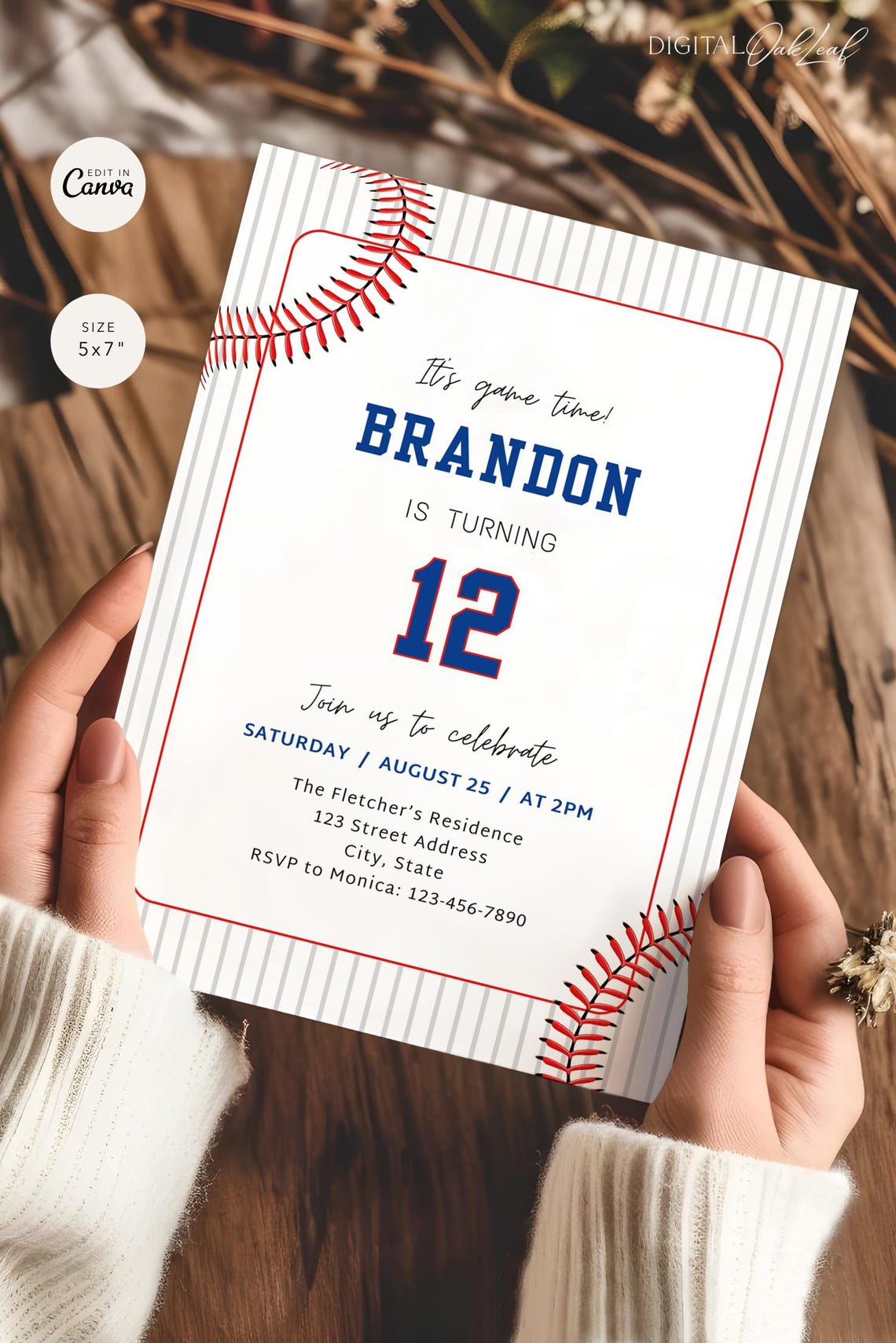 Baseball Birthday Invite, Baseball Party Invitation, Editable Boys ...