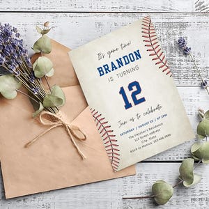 Editable Baseball Invitation, Sport Birthday Party Invite, Boys ...