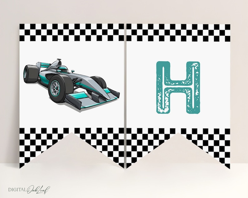 Editable Race Car Birthday Banner, Racing Birthday Party Decor, Boys ...