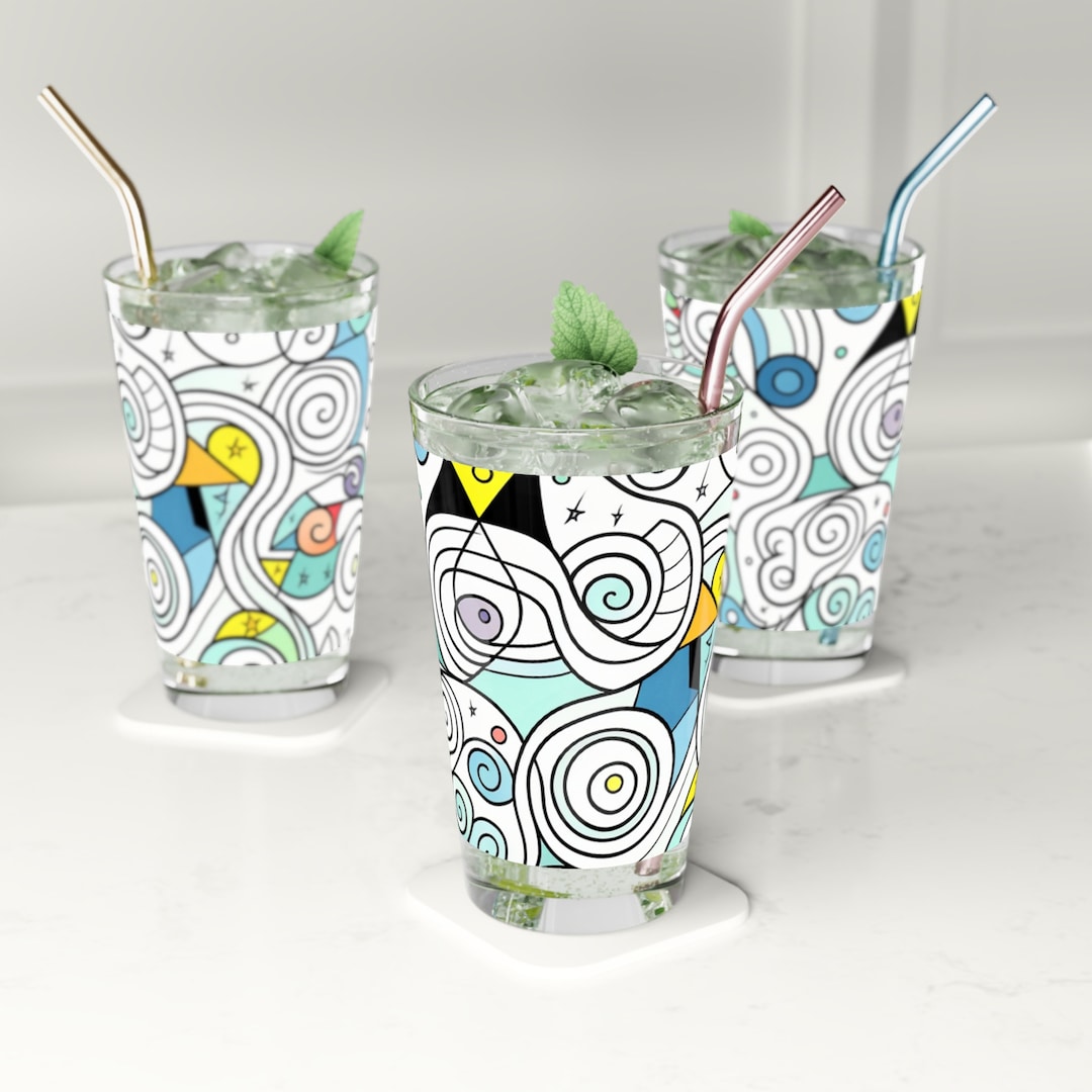 Pint Glass, 16oz, Water Drinking Glasses, Kitchen Glasses, Housewarming ...