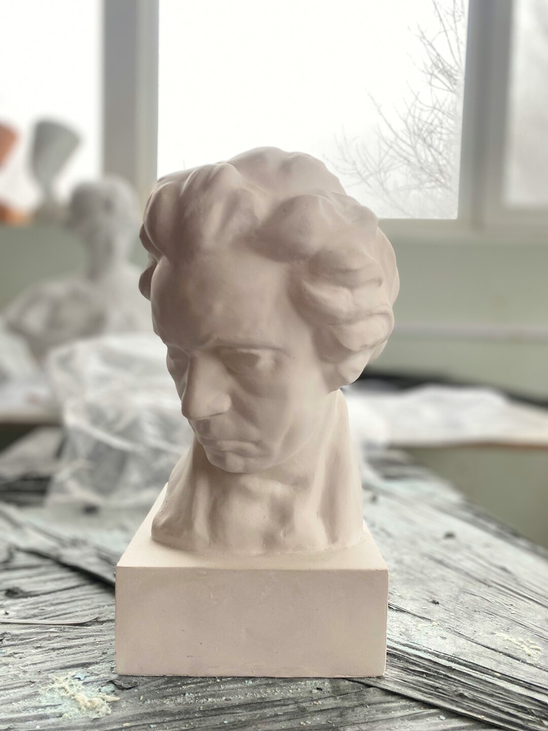 Beethoven: Inspiring 12-inch Plaster Bust by Artur Loewenthal A Musical ...