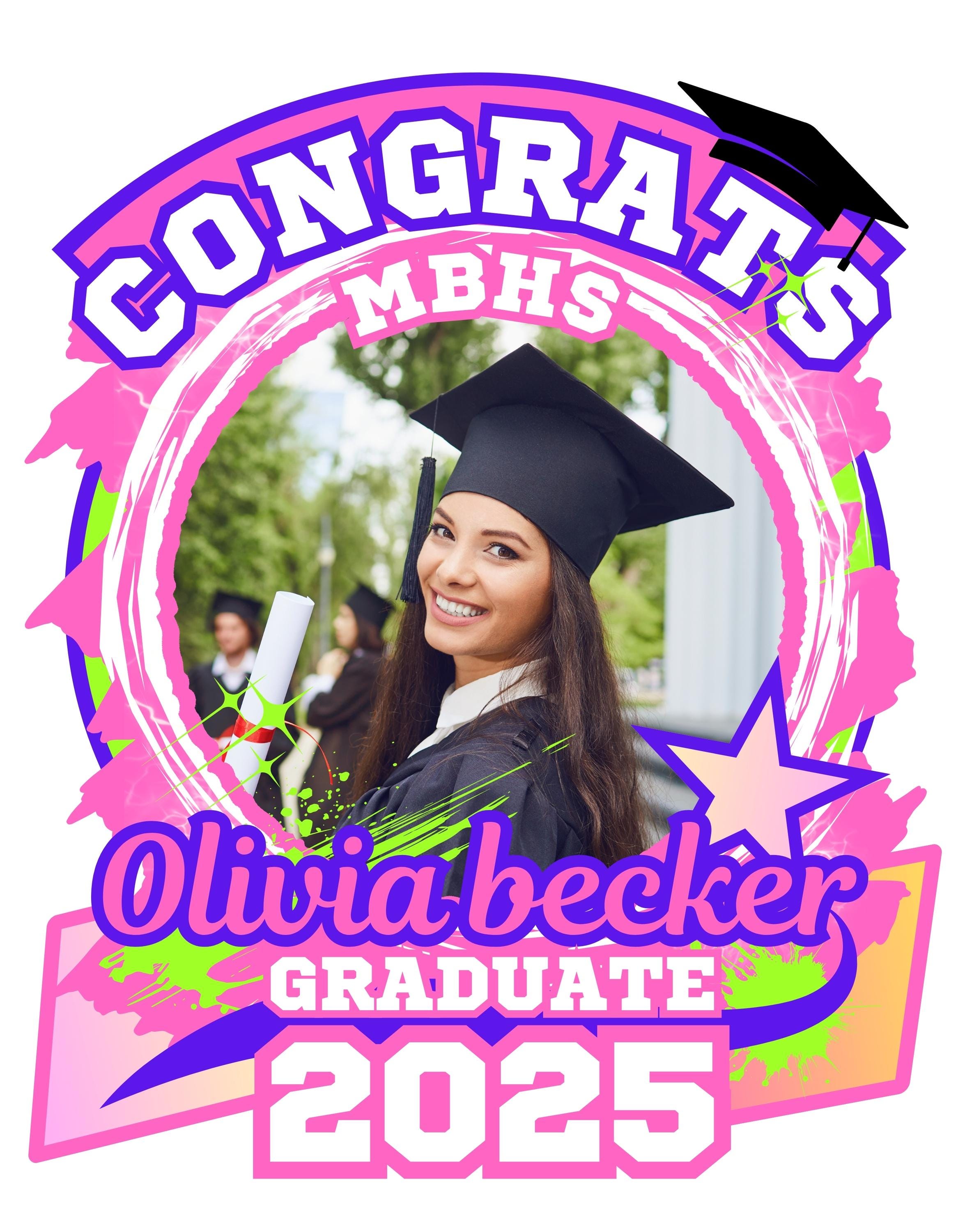 Editable Class of 2025 Graduation Fan Template | Custom Canva Printable ...