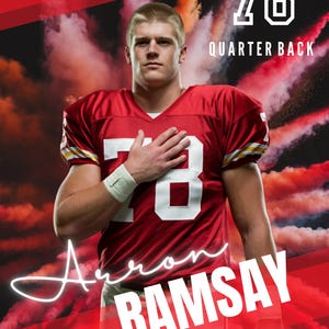 Customizable Football Senior Night Poster Template (canva, Digital ...