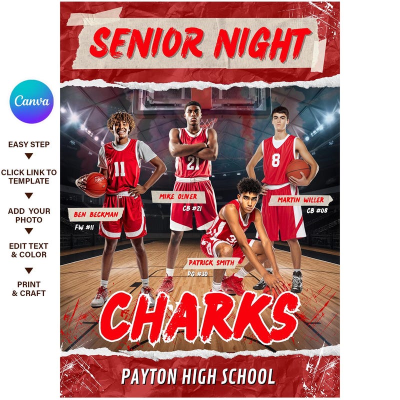 Basketball Senior Night Posters - Etsy