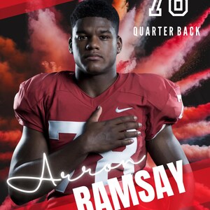 Customizable Football Senior Night Poster Template (canva, Digital ...