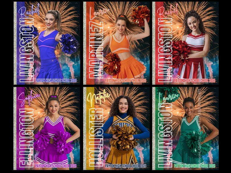 Cheerleading Senior Sports Banner Template Canva Editable Poster Design ...