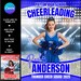 Editable Cheerleader Canva Template | Cheer Squad Banner, Senior Sports ...