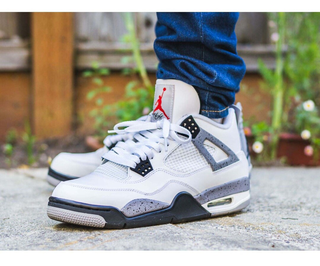 J4 Retro White Cement LC Basketball Sneaker Sport Shoes for - Etsy