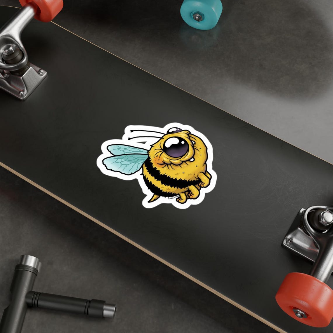 Cartoon Bumble Bee Vinyl Decal | Playful Bug Sticker - Etsy