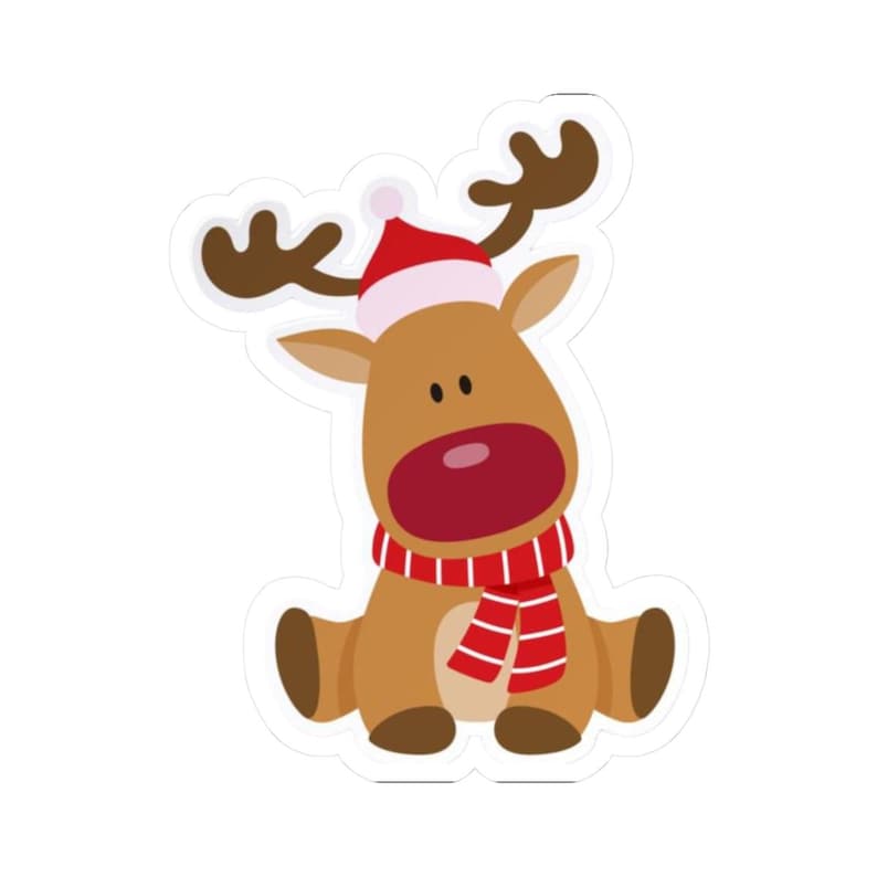 Leuke sticker rendier | Vinylsticker met kerstuitsnijding - Etsy Nederland
