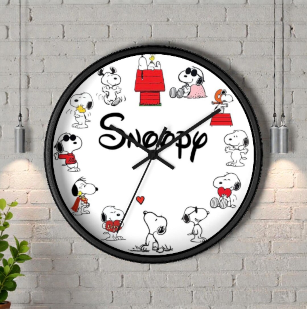 Snoopy Wall Clock, Kids Room Decor - Etsy