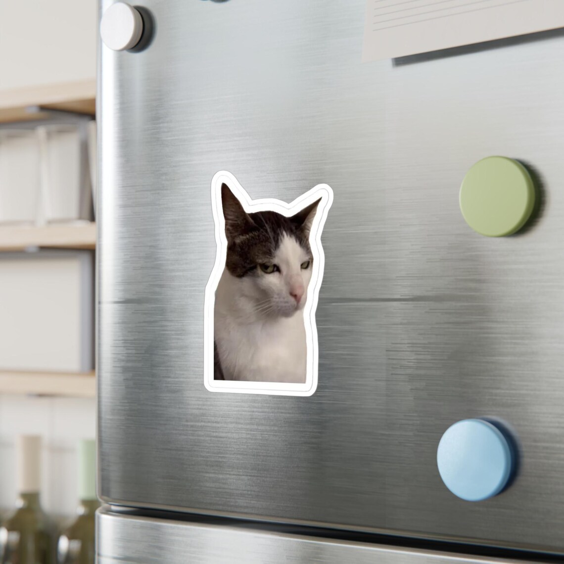 Grumpy Cat Face Sticker Kiss-cut Vinyl Decal | Meme Cat - Etsy