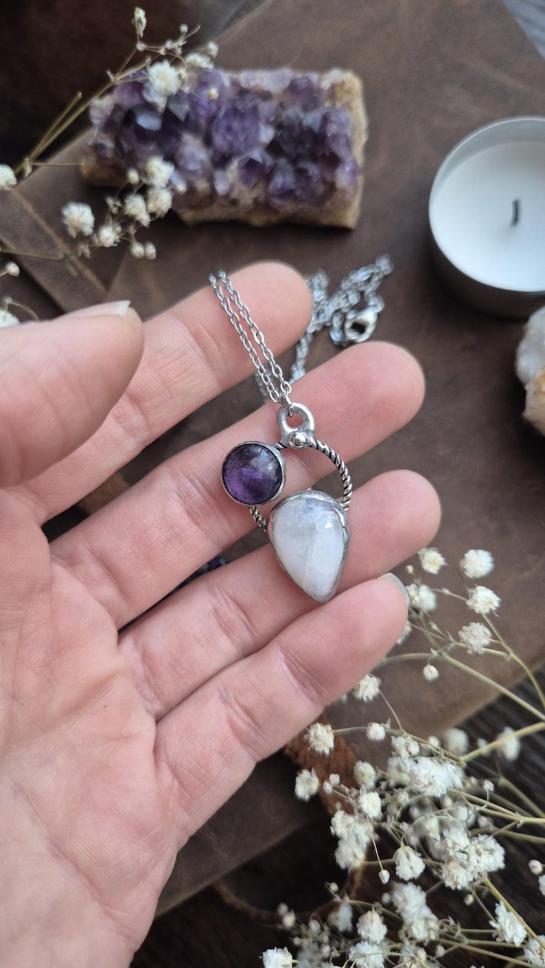 Boho Pendant Necklace | Witchy Jewelry | Forestcore Amulet | Handmade ...