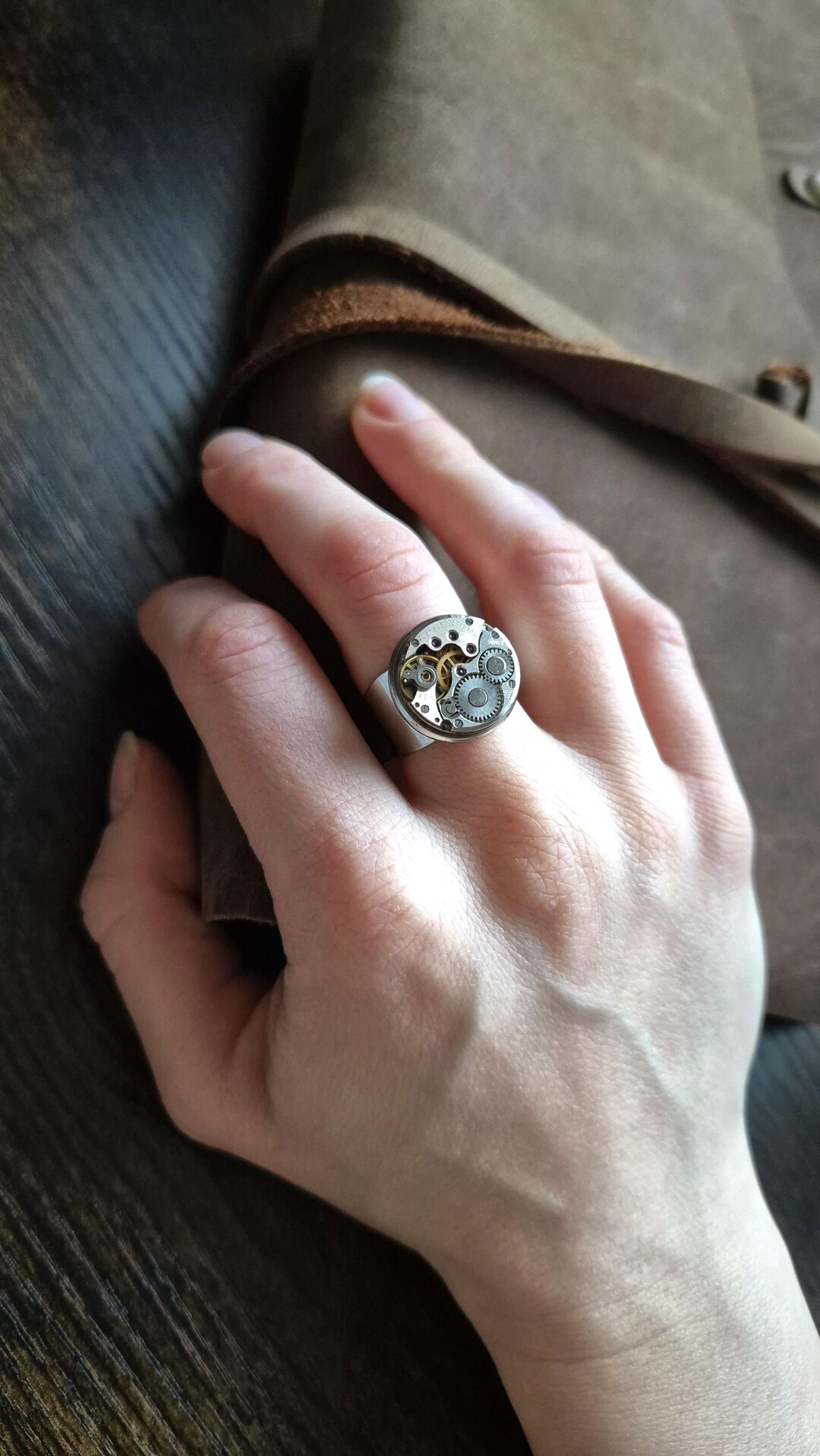 Steampunk Ring With Watch Parts. Vintage Watch Mechanism Jewelry. - Etsy