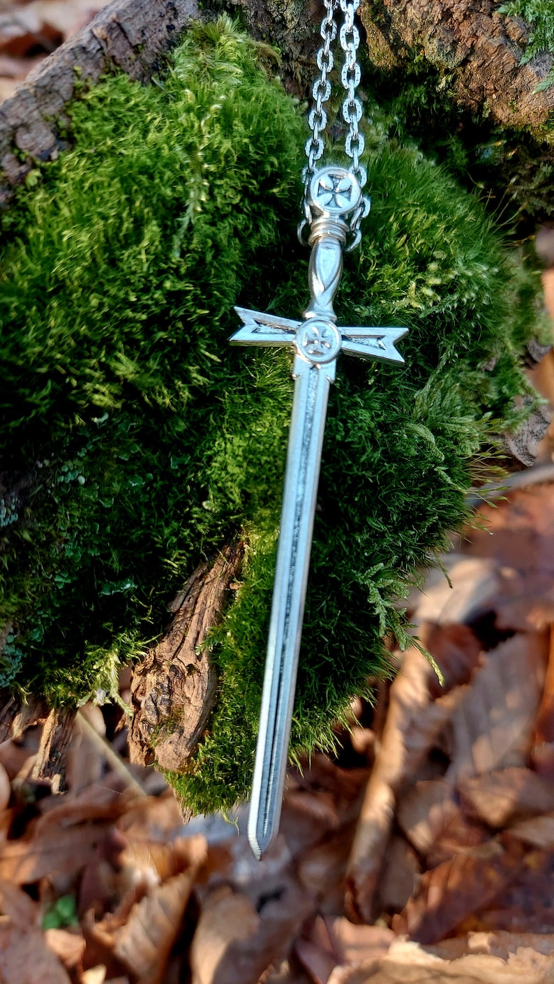 Sword of King Arthur. Large Sword Necklace for History Fans. Medieval ...