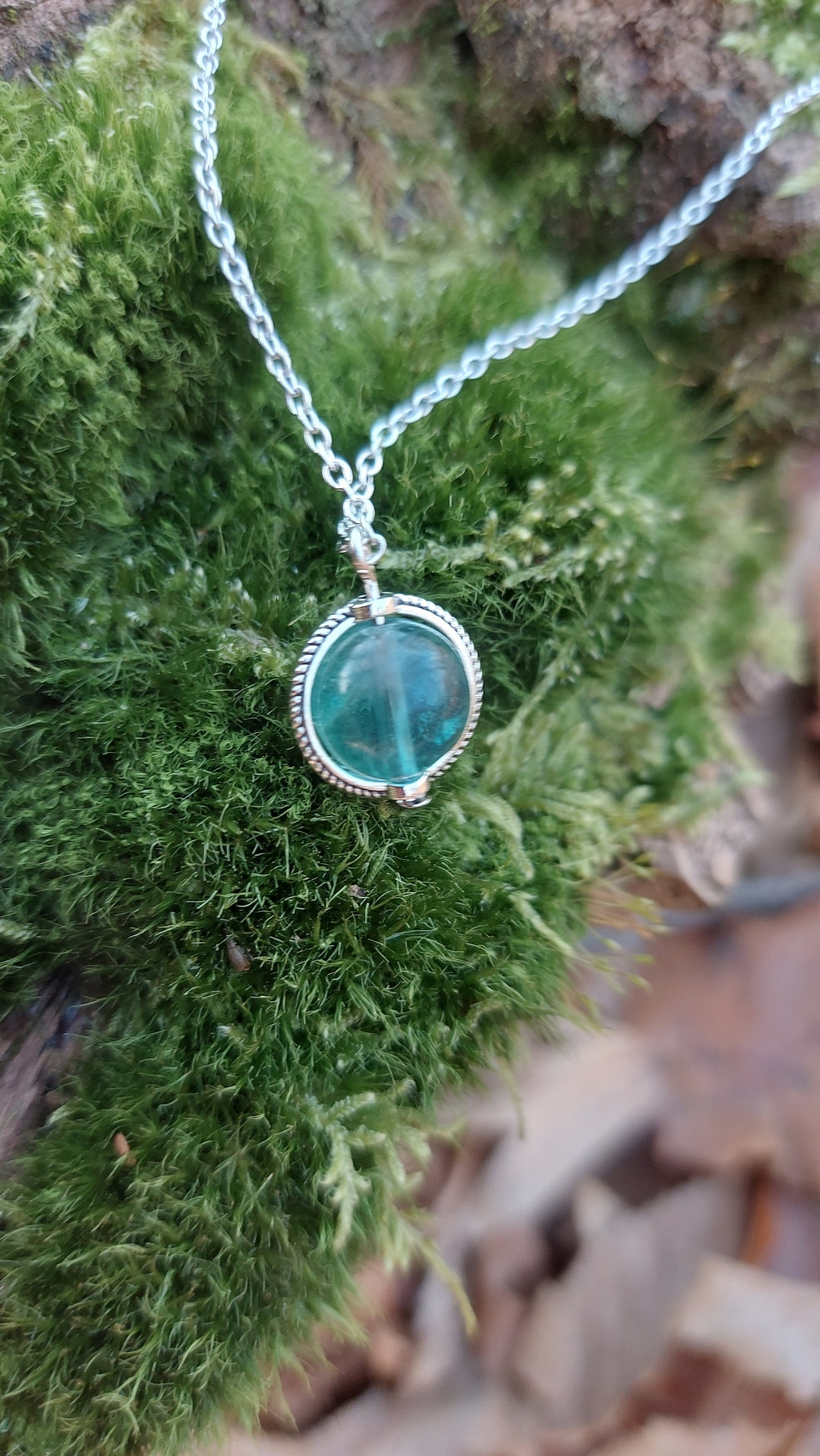 Fidget Necklace. Rotating Pendant for Teenagers. Spinner Necklace for ...