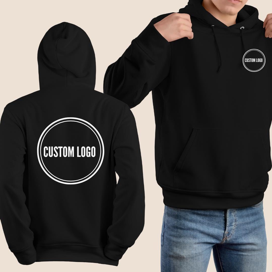 Customizable Hoodie With Logo Choose Your Logo Size and Placement Vinyl ...