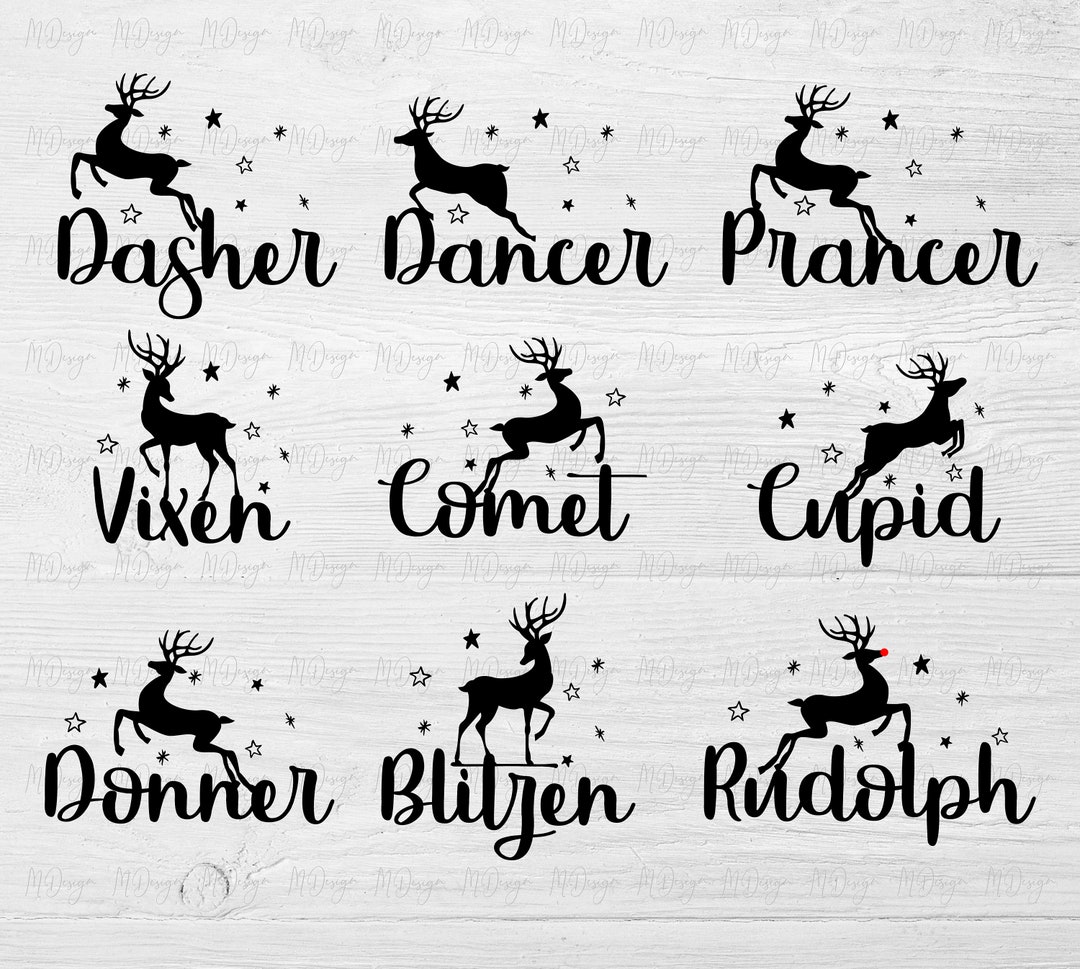 Reno de Santa SVG / Reno de Navidad SVG para personalizar etiquetas de ...