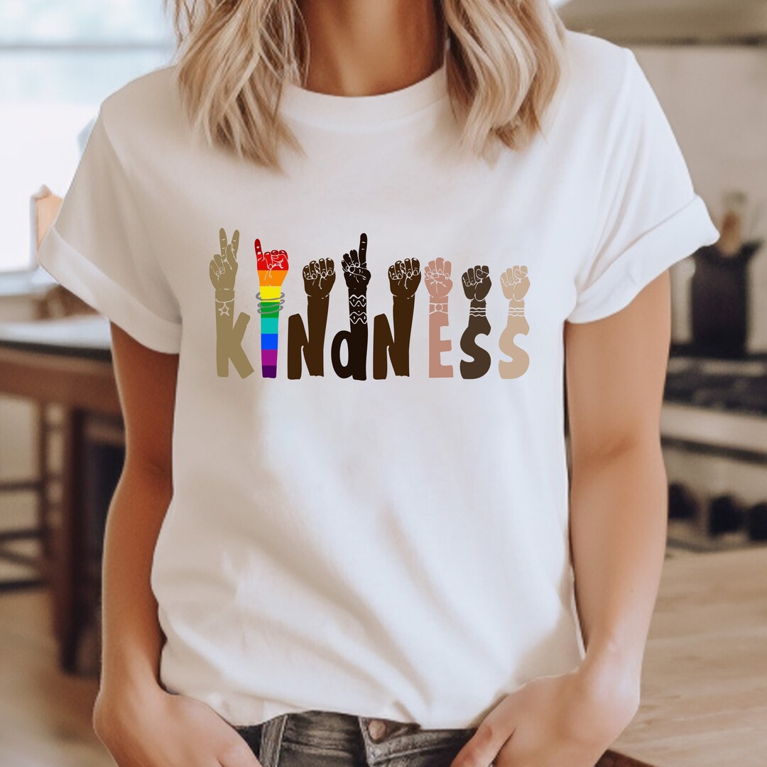 Kindness Sign Language SVG Rainbow Colors Cutting File for - Etsy