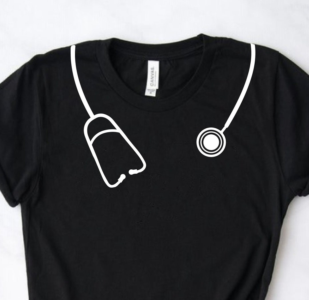 Stethoscope SVG Stethoscope Around the Neck SVG Nurse T - Etsy