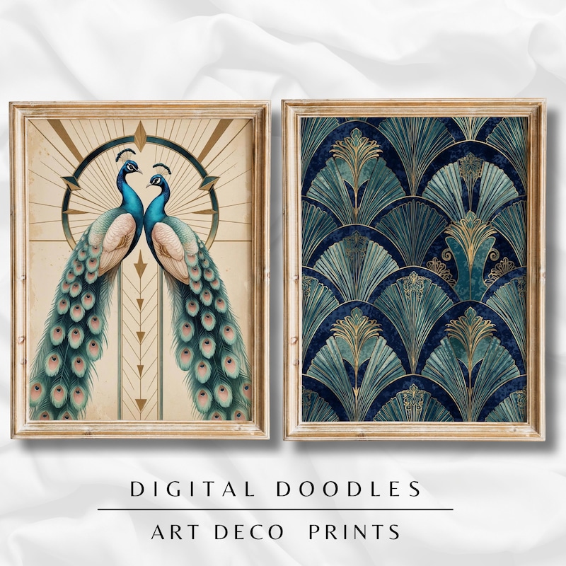 Art Deco Peacock - Etsy
