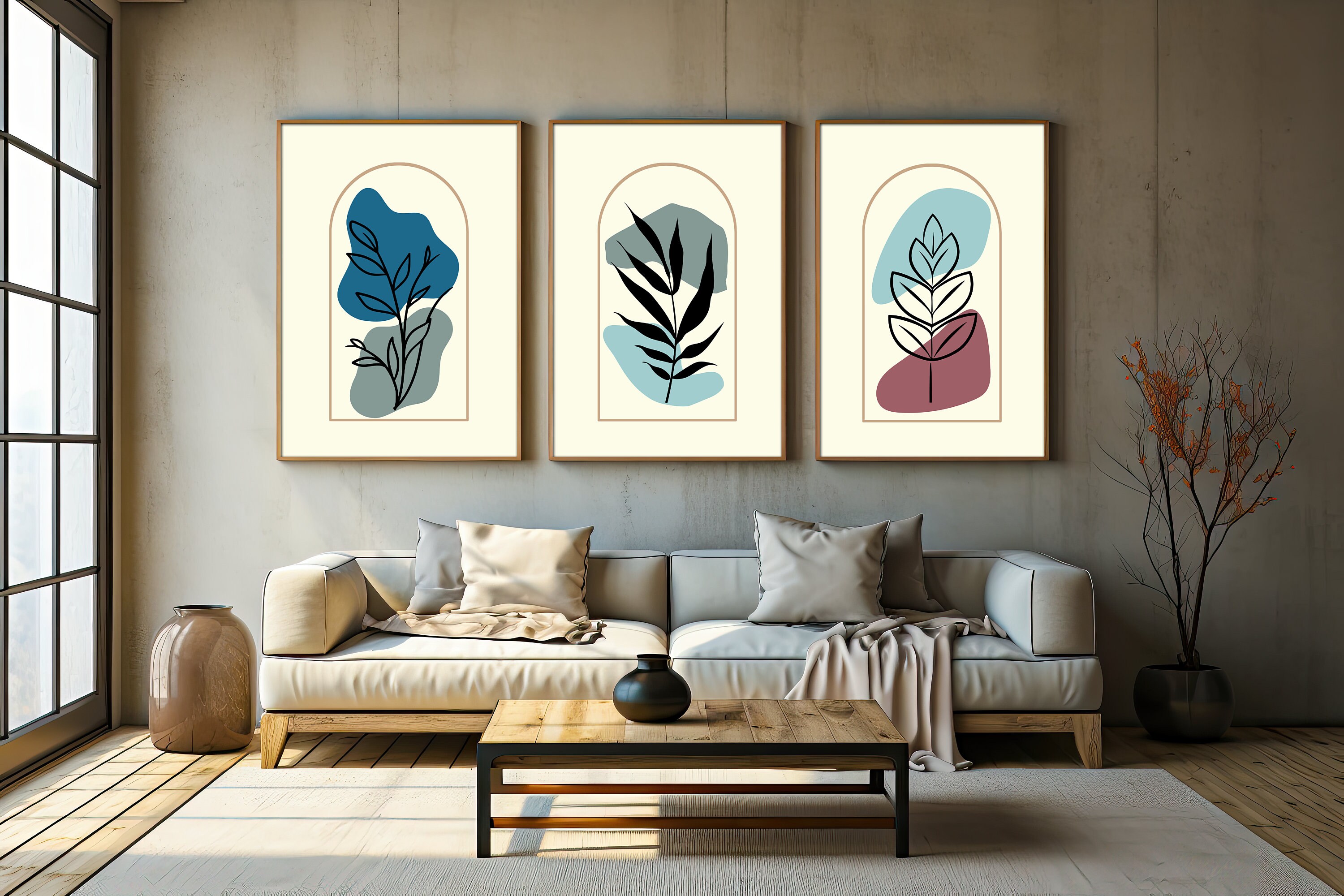 Boho Flower Art Print Printable Flower Decor Boho Style Wall Decor Boho ...