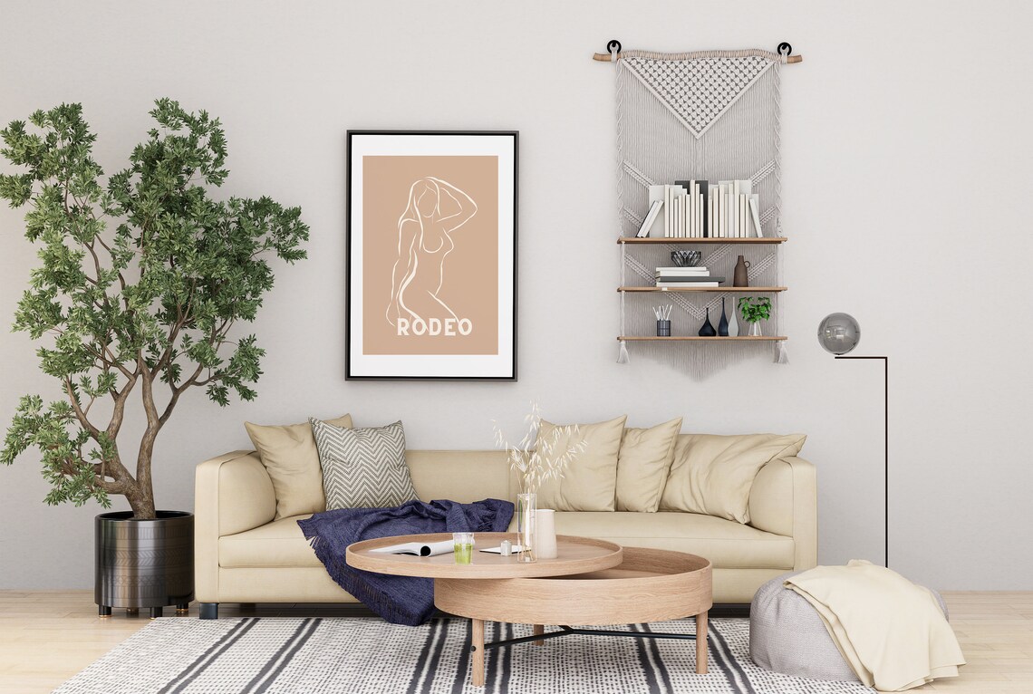 Woman Line Art Female Print Poster Woman Body Line Art Minimalist Wall ...