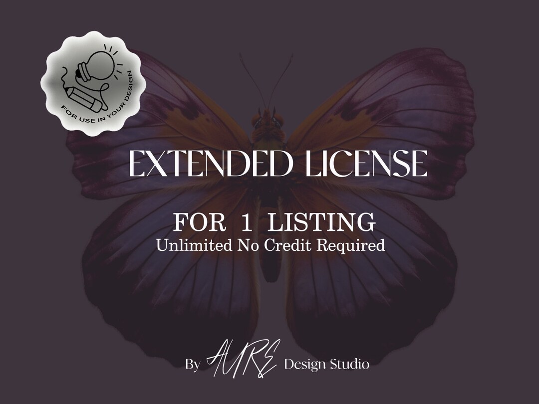 Extended License for One Listing Unlimited With No Credit Required - Etsy