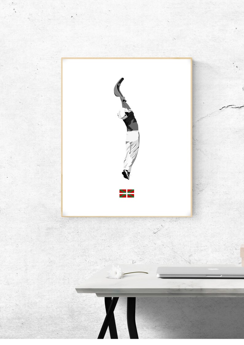 Art Print Pelotari Sports Basque Country Basque Illustration Basque ...