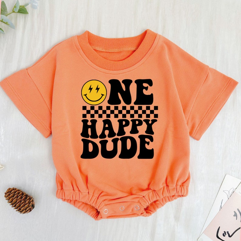 Check Smile One Happy Dude Bubble|baby Birthday Tee|gift for Baby|gift ...